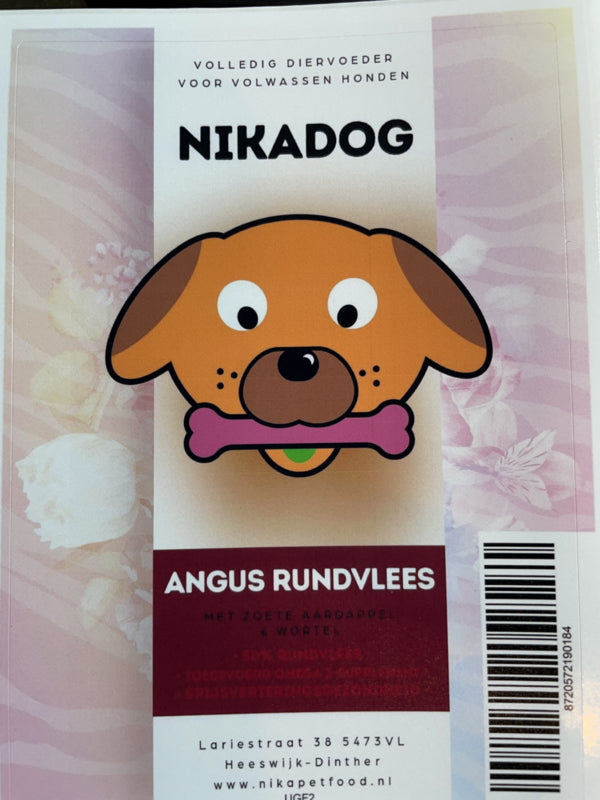 NiKaDog Adult Angus Rund Graanvrij Met Zoete Aardappel